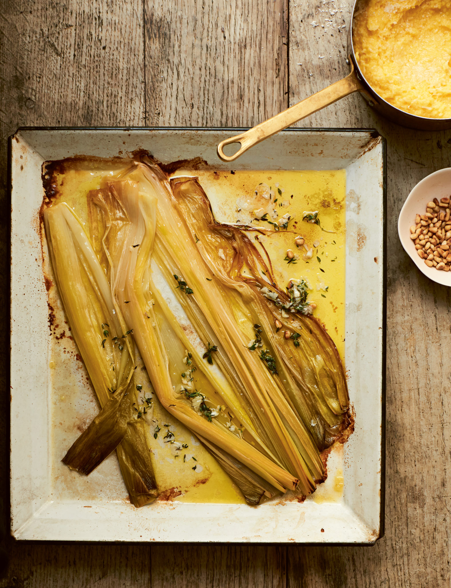 Roast Leeks and Herby Cheese Polenta by Chef Kathy Slack - Todelli blog